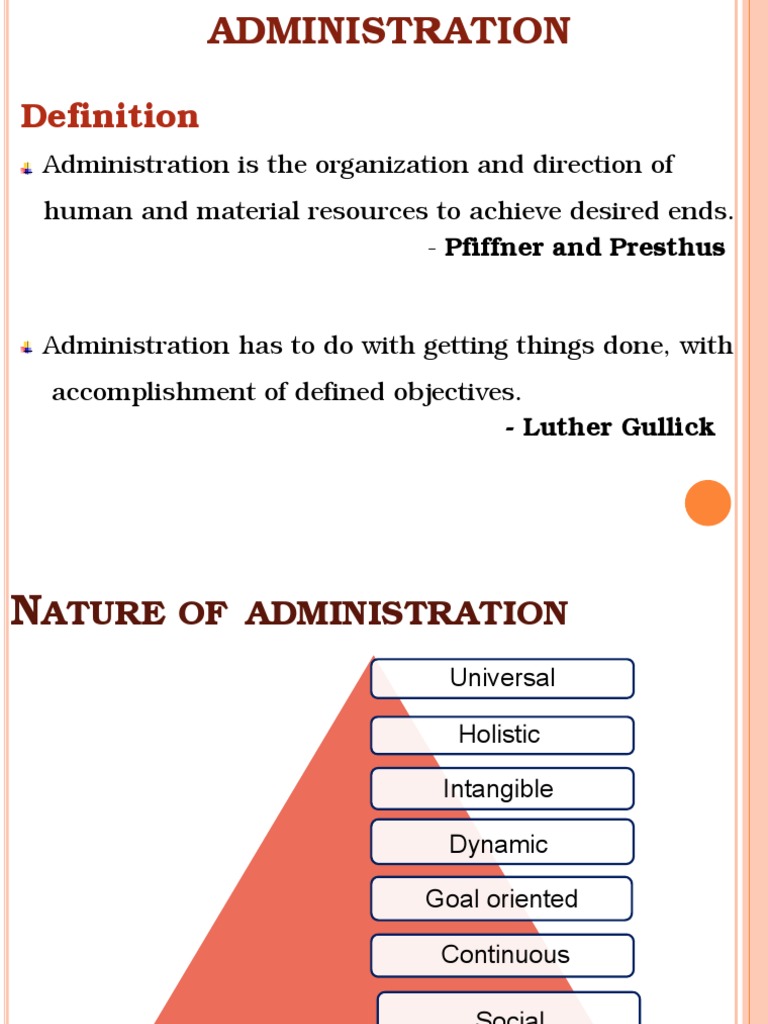 Elements of Administration | PDF | Planning | Goal