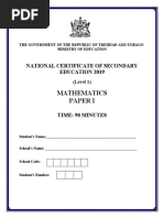 CSEC Past Papers On STATISTICS | PDF | Chart | Statistics