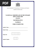CXC CSEC Mathematics Formula Sheet | PDF