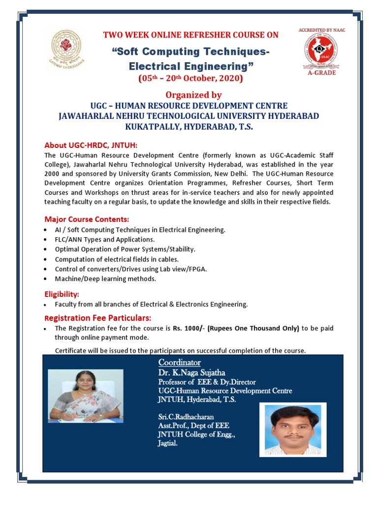 Brochure RC - Soft Computing Techniques-1 PDF | PDF | Electrical ...