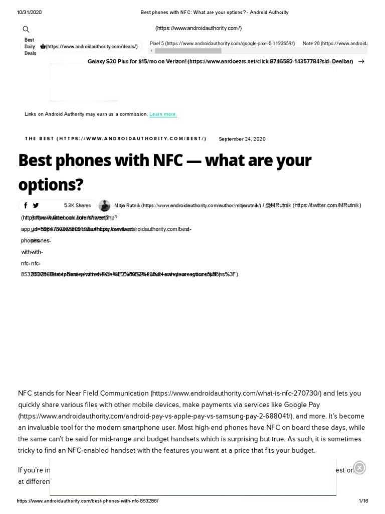 NFC Phones | PDF | Android (Operating System) | Smart Devices