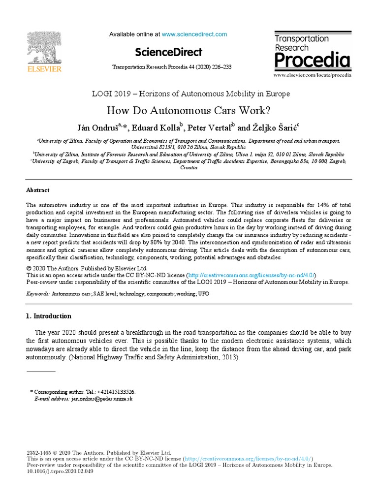 How Do Autonomous Cars Work? How Do Autonomous Cars Work ...