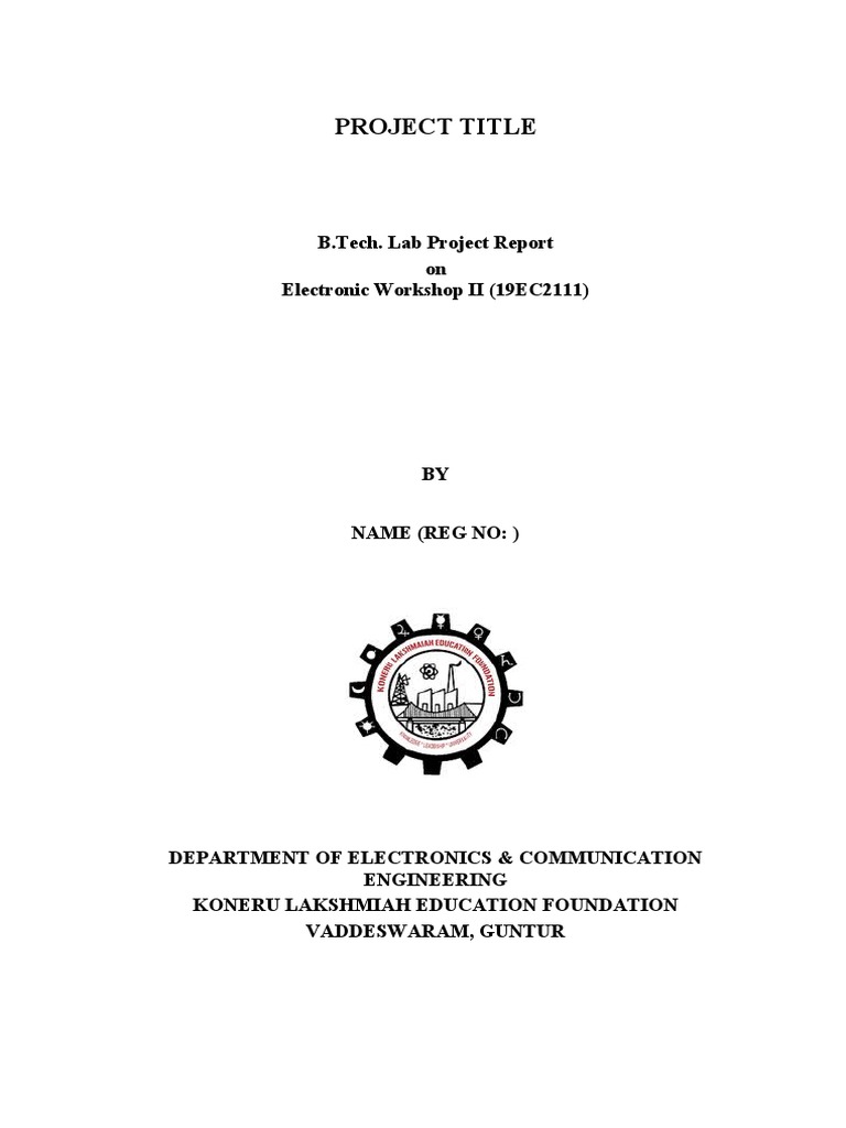 B.Tech Project Report: Electronics Lab | PDF | Art | Technology ...