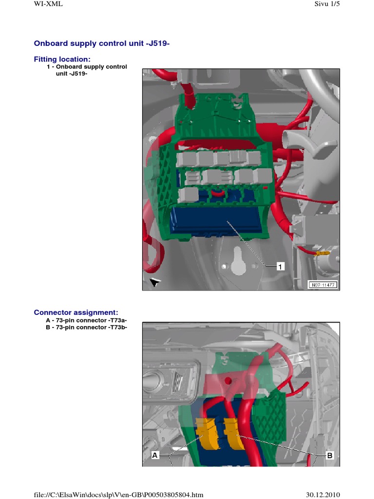 VW Polo 6R - BCM Connector Assignments | PDF | Switch | Wheeled Vehicles