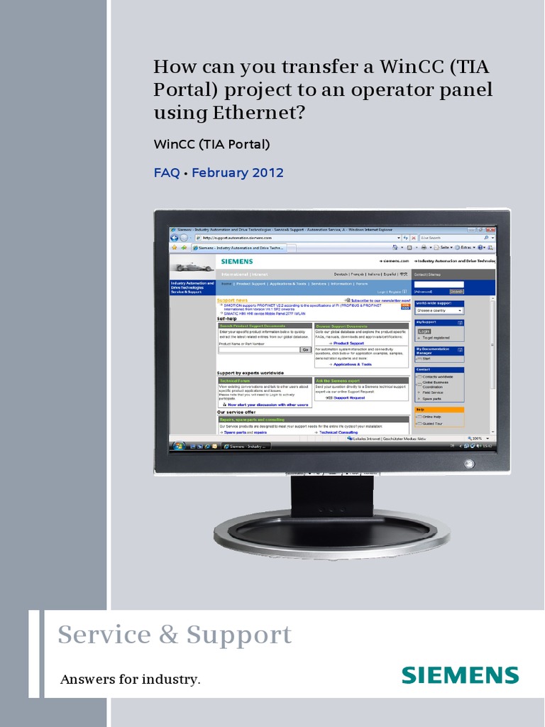 Ethernet Transfer for WinCC Projects | PDF | Computers