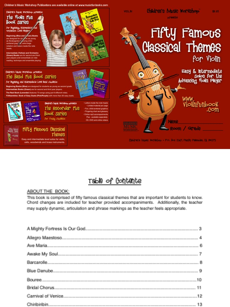 7 - Classical Themes Violin | PDF | Performing Arts | Entertainment ...