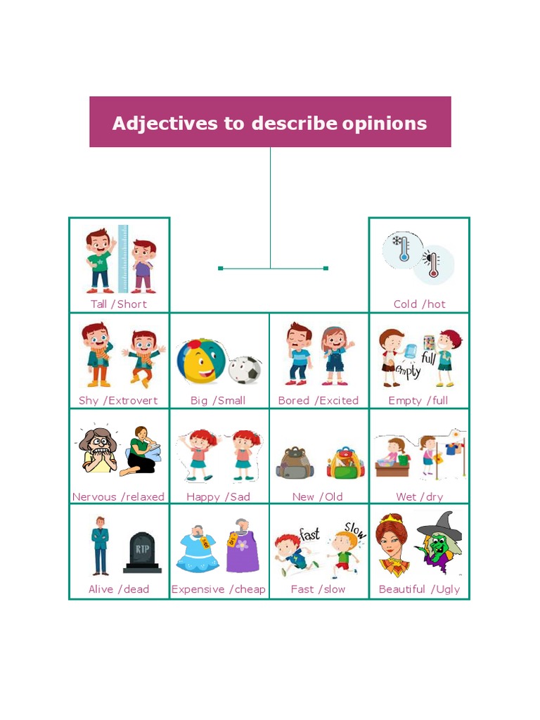 S13-T1 - Adjectives To Describe Opinions | PDF