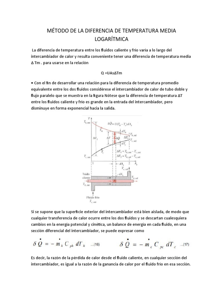Metodo Del Calculo de Transferencia de Calor Por Metodo Ntu y DMLT | PDF | Intercambiador de ...