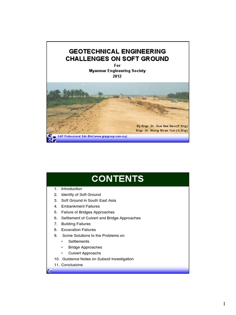 Geotechnical Engineering Challenges On Soft Ground | PDF | Geotechnical ...