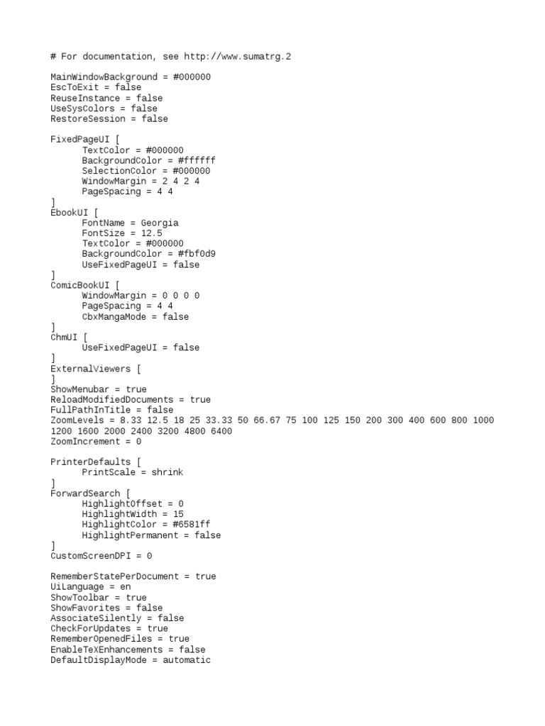 SumatraPDF Settings | PDF | Computer Architecture | Software SumatraPDF Settings | PDF | Computer Architecture | Software
