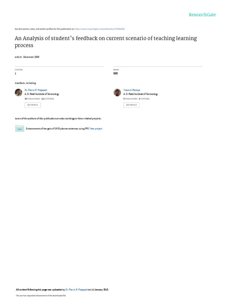 Student Feedback PDF | PDF | Test (Assessment) | Books