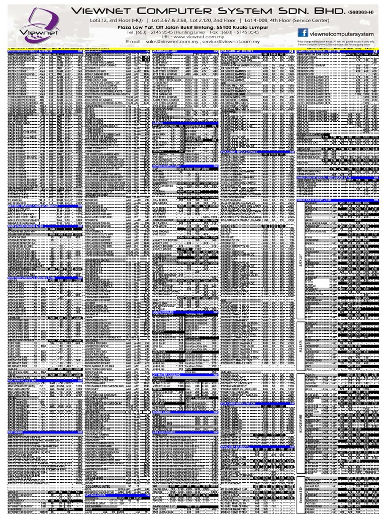 2020 Computer Hardware Price List | PDF | Advanced Micro Devices ...