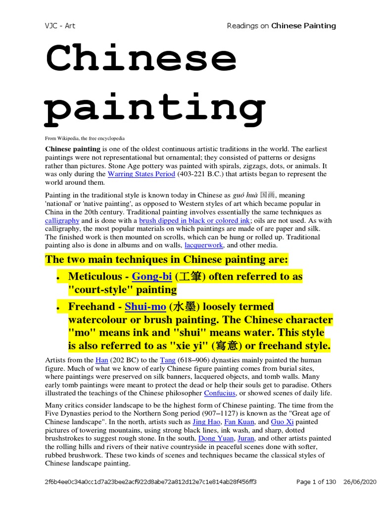 Chinese Painting PDF | PDF | Paintings | Confucianism