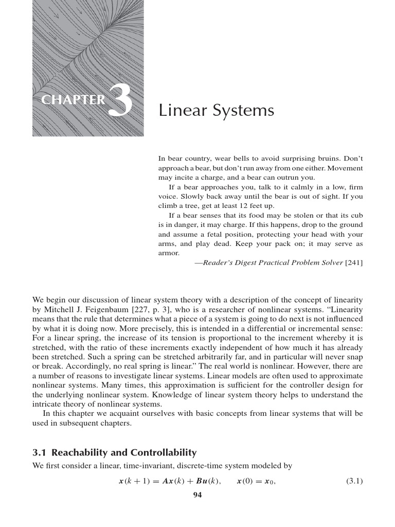 An Introduction to Reachability, Controllability, and Linear Systems ...