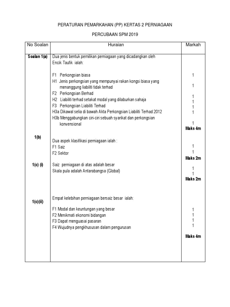 Trial SPM 2019 (Skema K2) | PDF