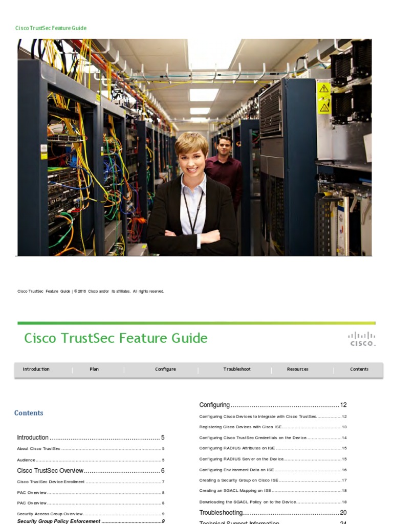 Cisco Trustsec Feature Guide PDF | PDF | Radius | Computer Network