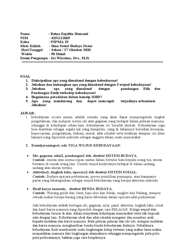 Uts Isbd Unimed 2020 Terbaru | PDF