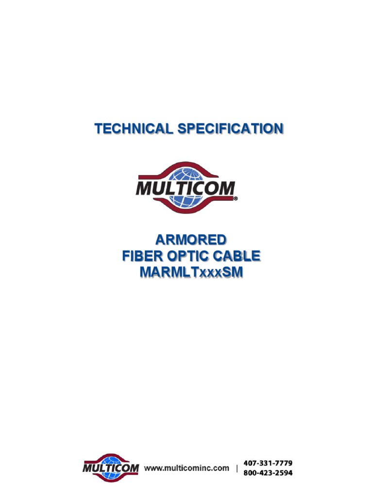 Multicom Armored Specs - M | PDF | Optical Fiber | Applied And ...