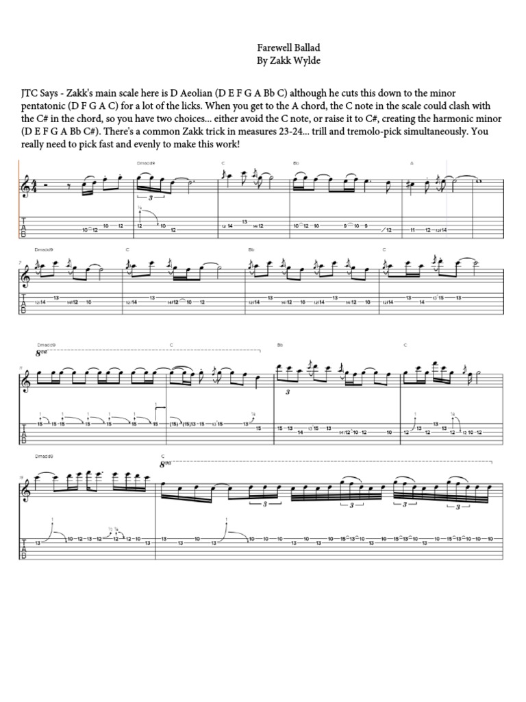 Farewell Ballad | PDF