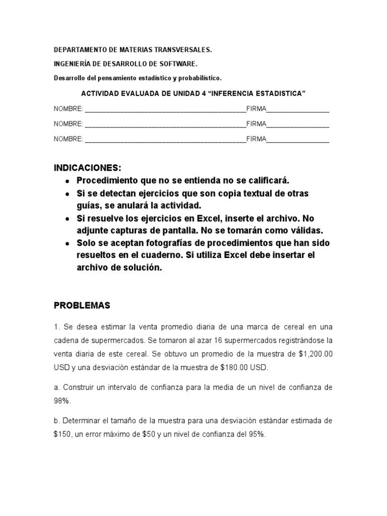 Guia de Ejercicios3 PRACTICA | PDF