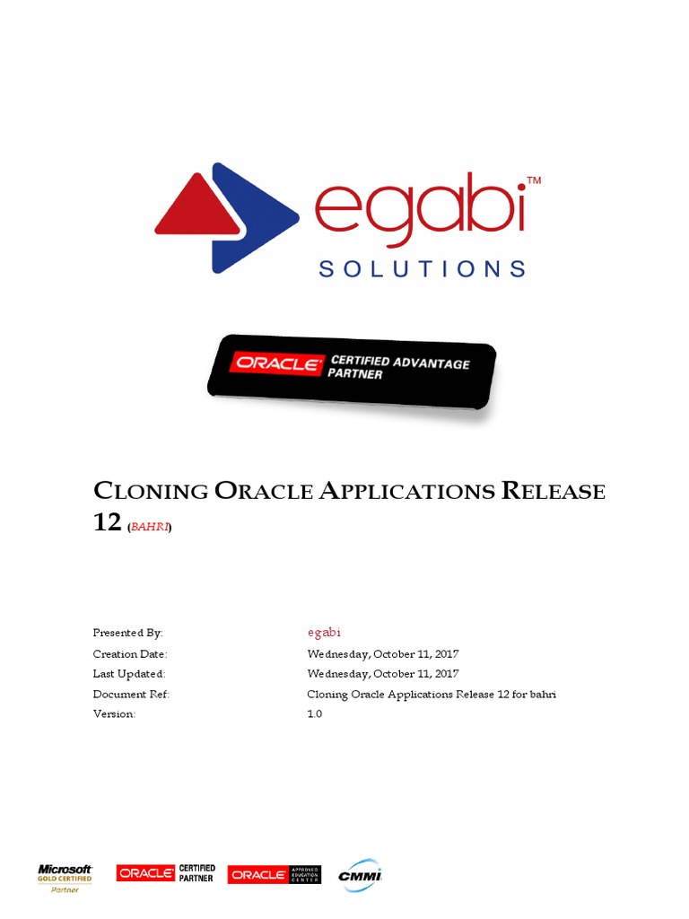 Bahri Cloning Oracle Applications Release 12 | PDF | Backup | Oracle Database