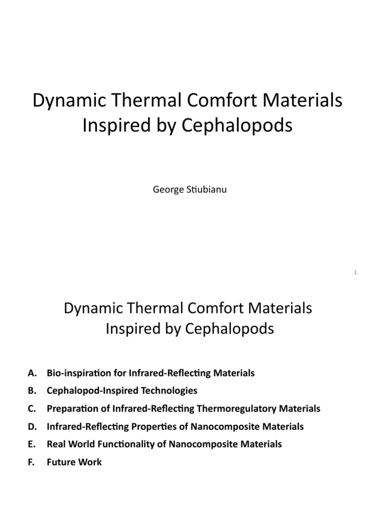 Dynamic Thermal Comfort Materials | PDF | Nanocomposite | Applied And ...