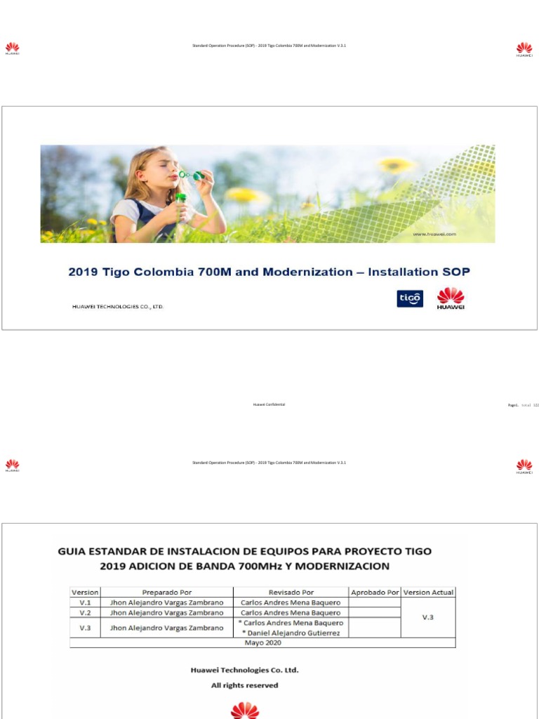 SOP TIGO Modernization and L700 Services Solution - V3.1 PDF | PDF ...