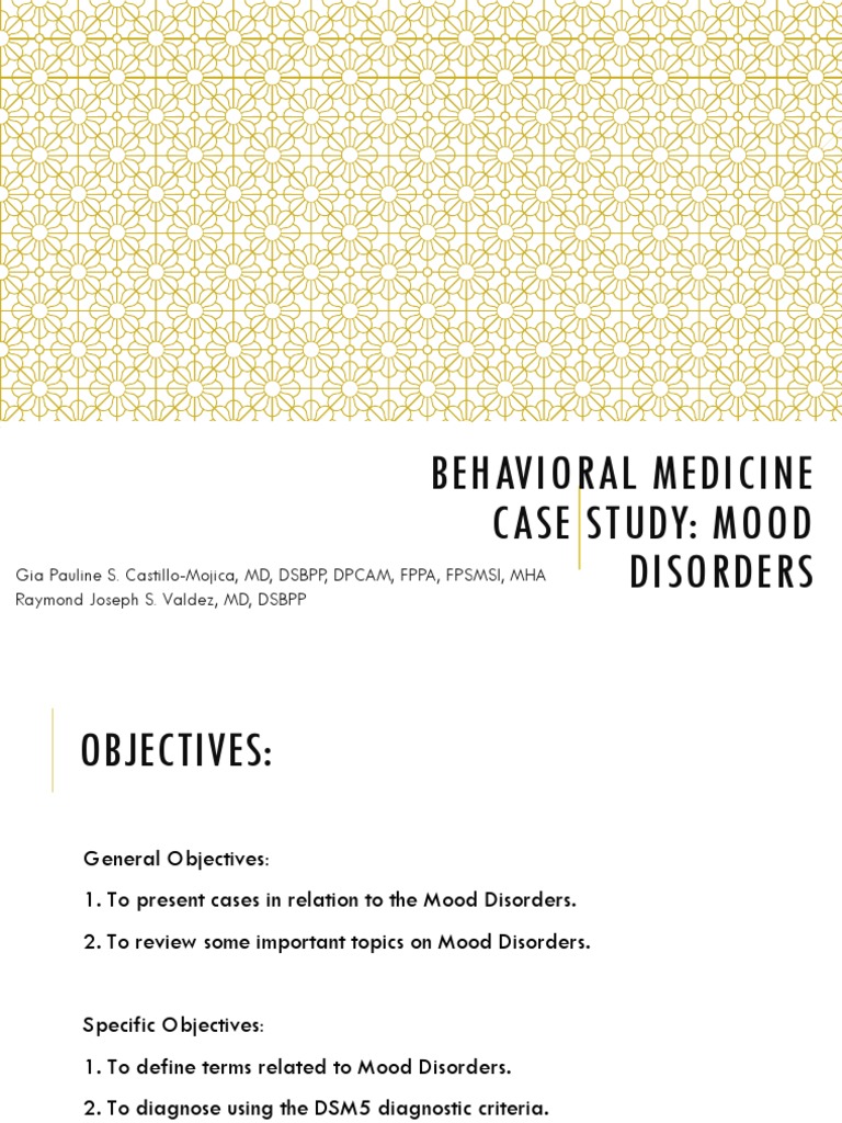 Mood Disorders Case Study Analysis | PDF | Mania | Bipolar Disorder