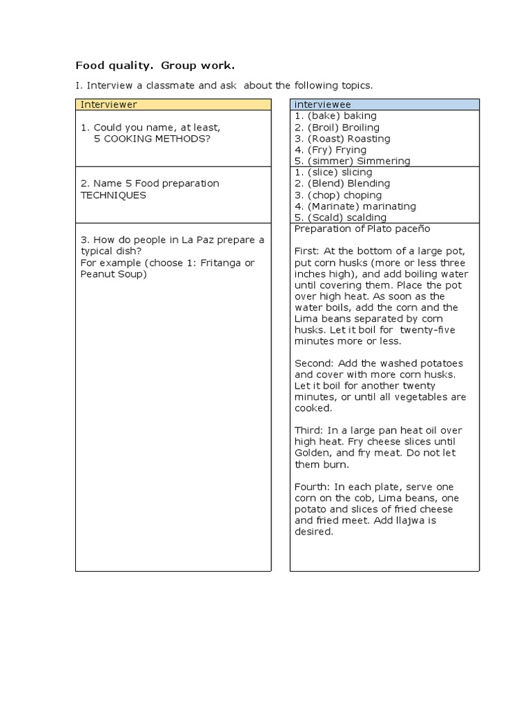 Cooking Methods and Food Prep Techniques | PDF | Cooking | Maize