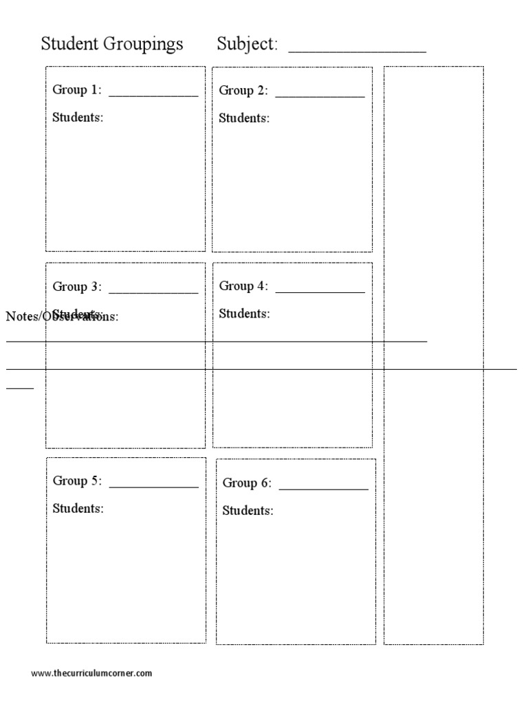 Student Grouping Template | PDF