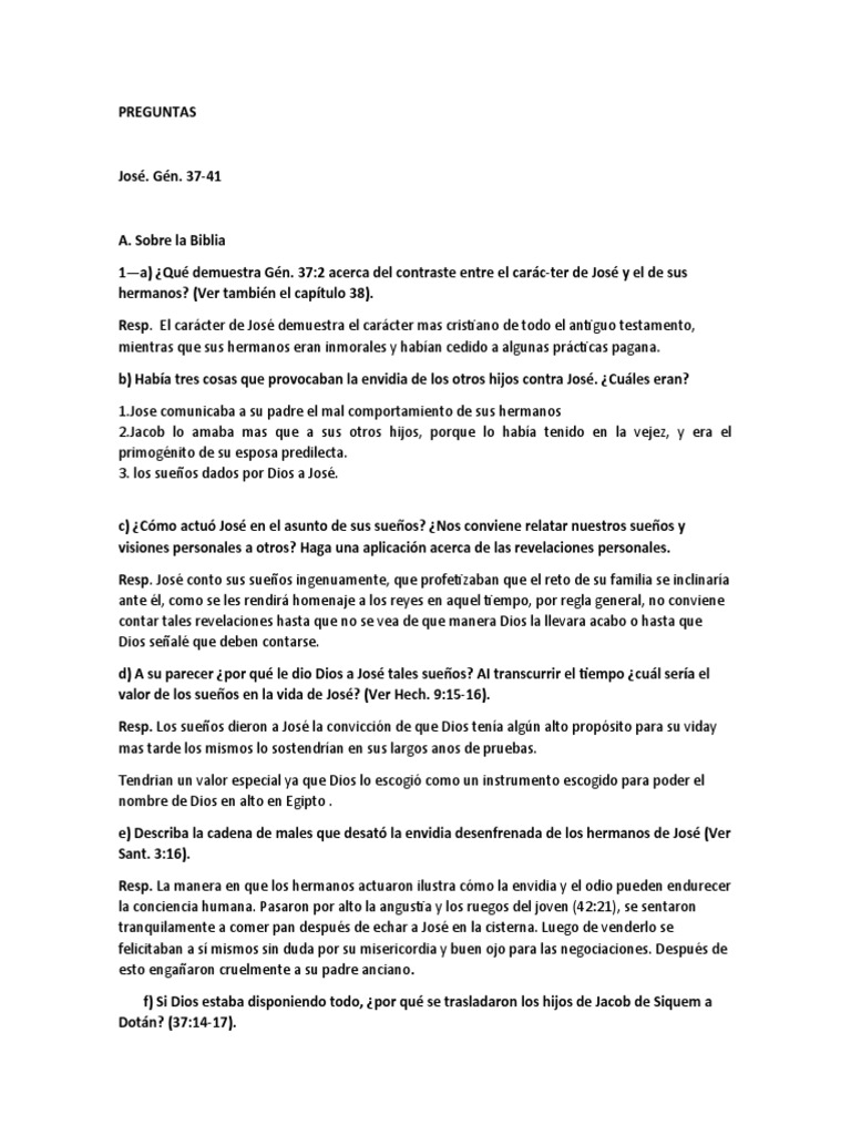 Cuestionario 6ta Semana Completar | PDF | Jacob | Biblia