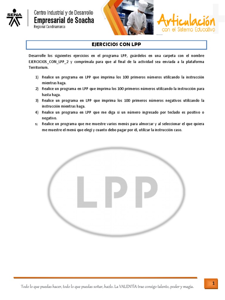Ejercicios Con LPP P2 | PDF