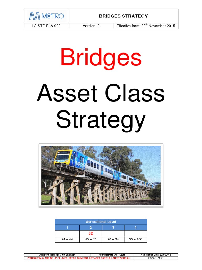 Bridge Asset Management Plan | PDF | Bridge | Risk