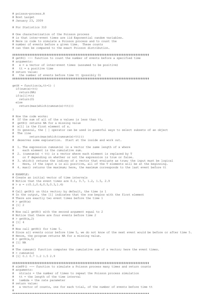 Poisson Process in R | Poisson Distribution | Matrix (Mathematics)