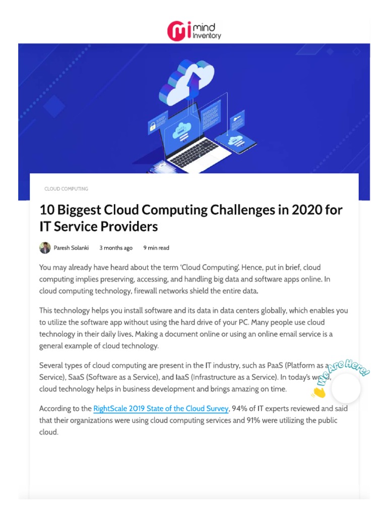 Cloud Computing Challenges - 2020 | PDF