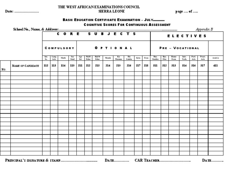 Bece Mart Sheet | PDF