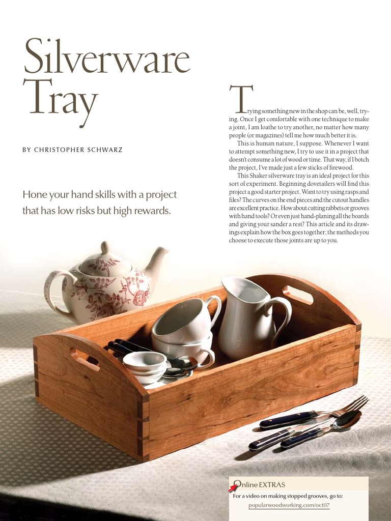 Silverware Tray: Hone Your Hand Skills With A Project That Has Low ...