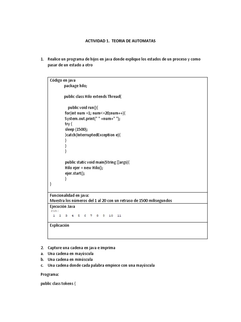 Examen 1 Resuelto | PDF | Cadena (informática) | Java (lenguaje de programación)