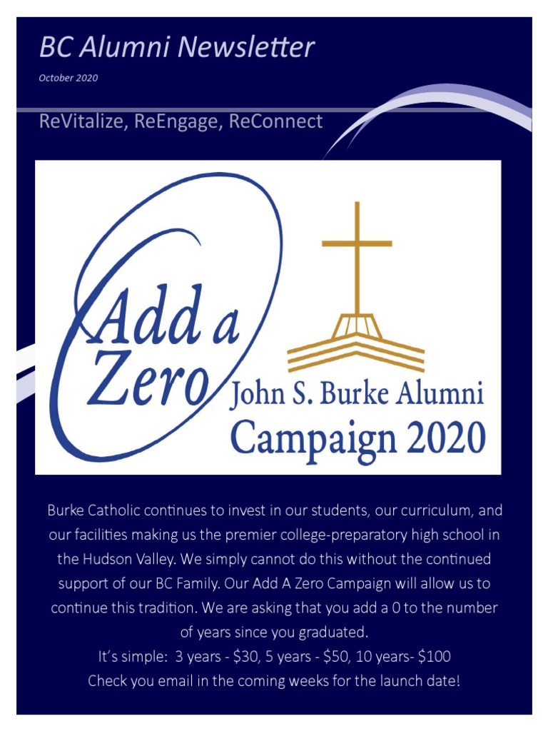 BC Alumni Newsletter October 2020 | PDF