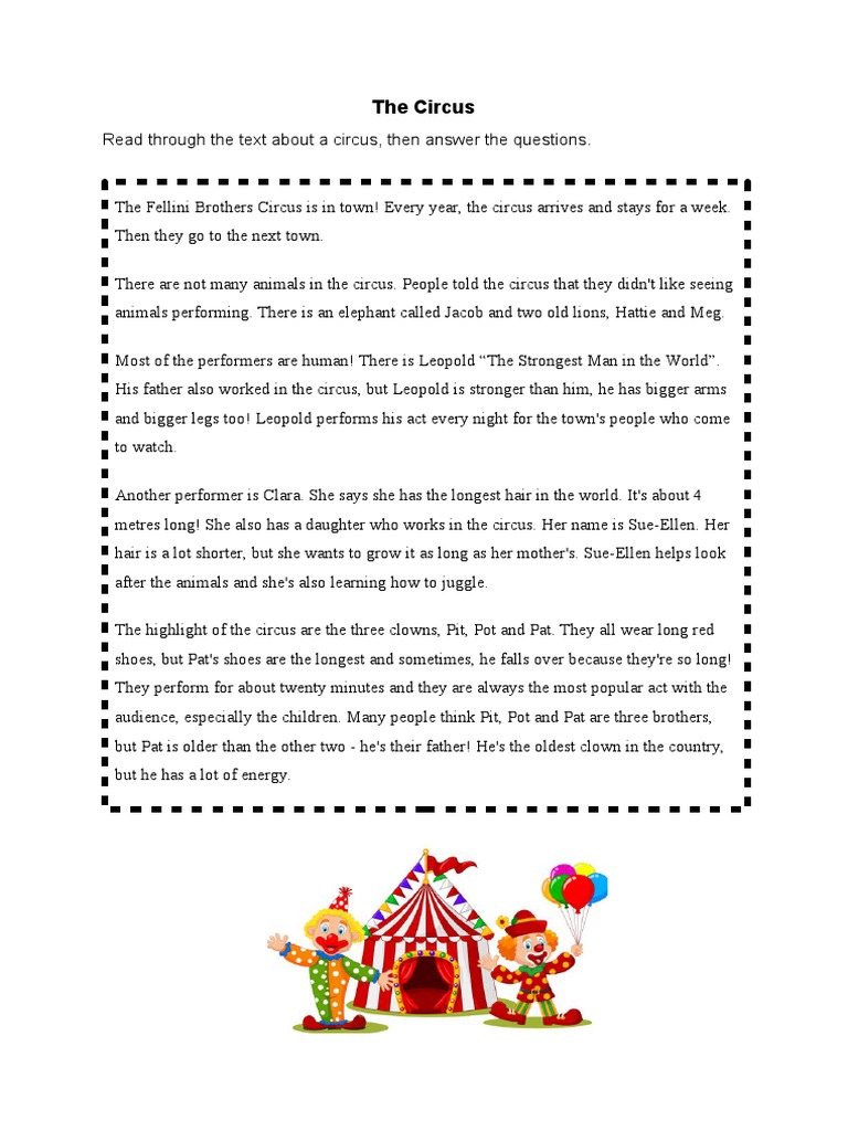 Fellini Brothers Circus Highlights | PDF | Art