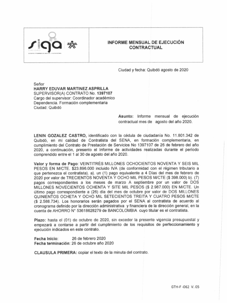Informe Sena | PDF