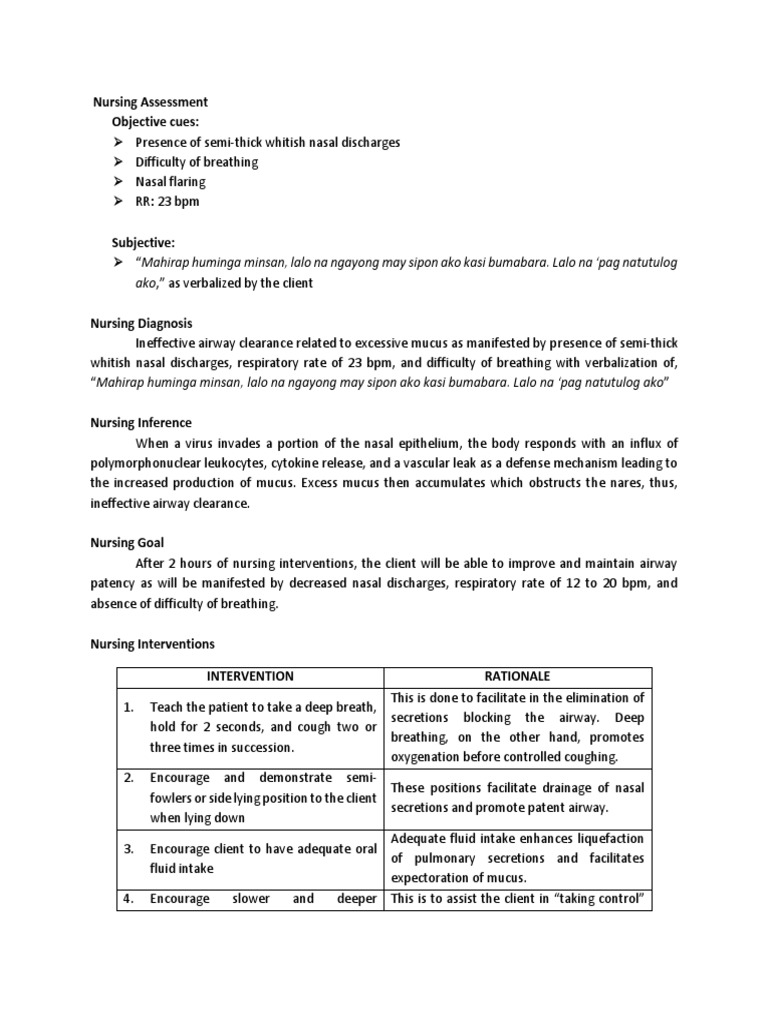 Nursing Assessment Objective Cues:: Ako," As Verbalized by The Client ...