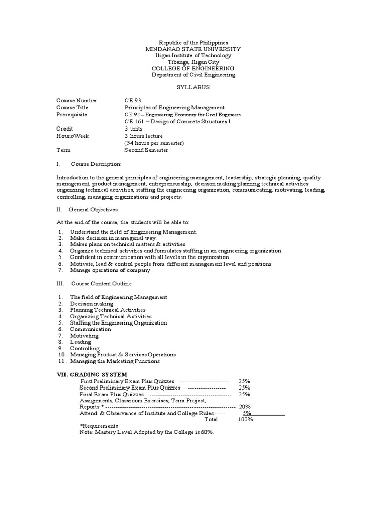CE 93 Principles of Engineering Management | PDF | Goal | Cognition