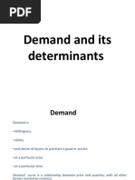 Determinants of Demand PDF | PDF | Demand | Demand Curve