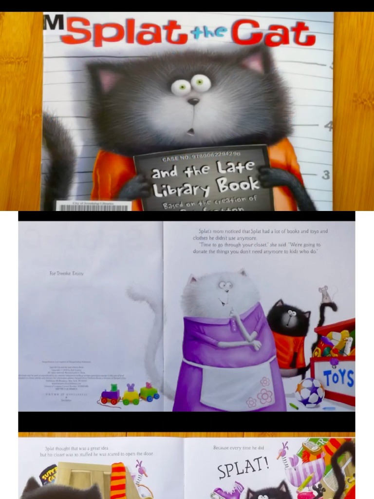 Splat The Cat and The Late Library Book | PDF