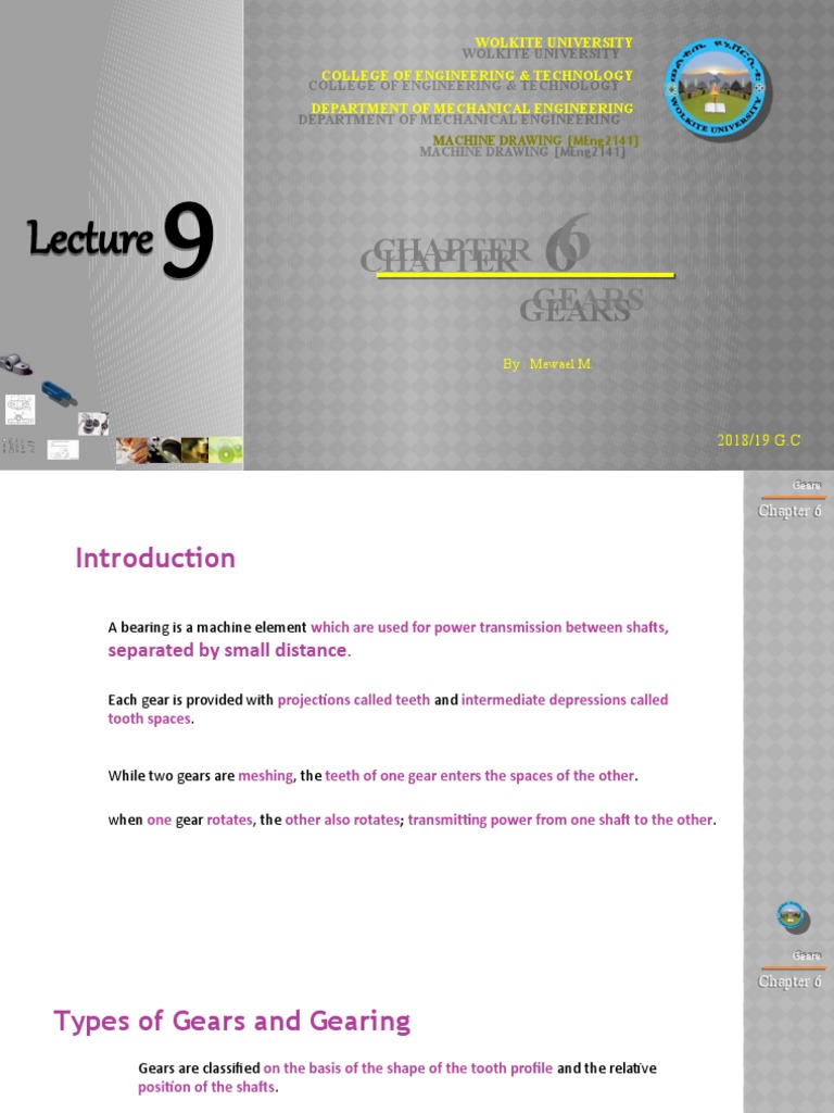 Chapter 6 Gear | PDF | Gear | Tools