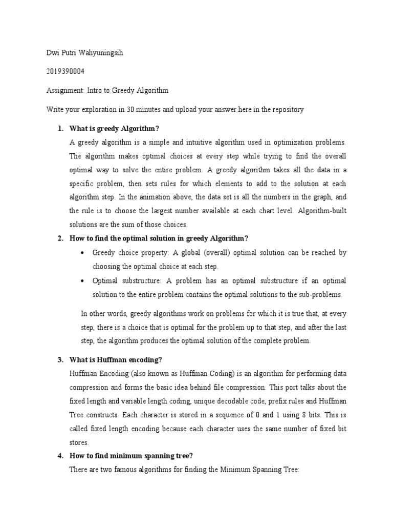 What Is Greedy Algorithm? | PDF