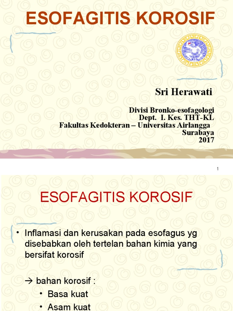 2017 - Kuliah S1 - Esofagitis Korosif | PDF