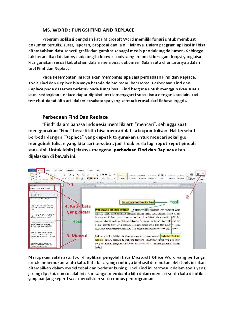 Fungsi Find and Replace | PDF