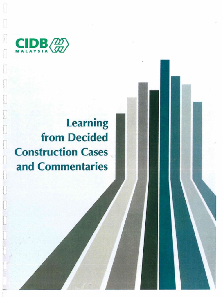 CIDB - Learning From Decided Construction Cases and Commentaries PDF | PDF